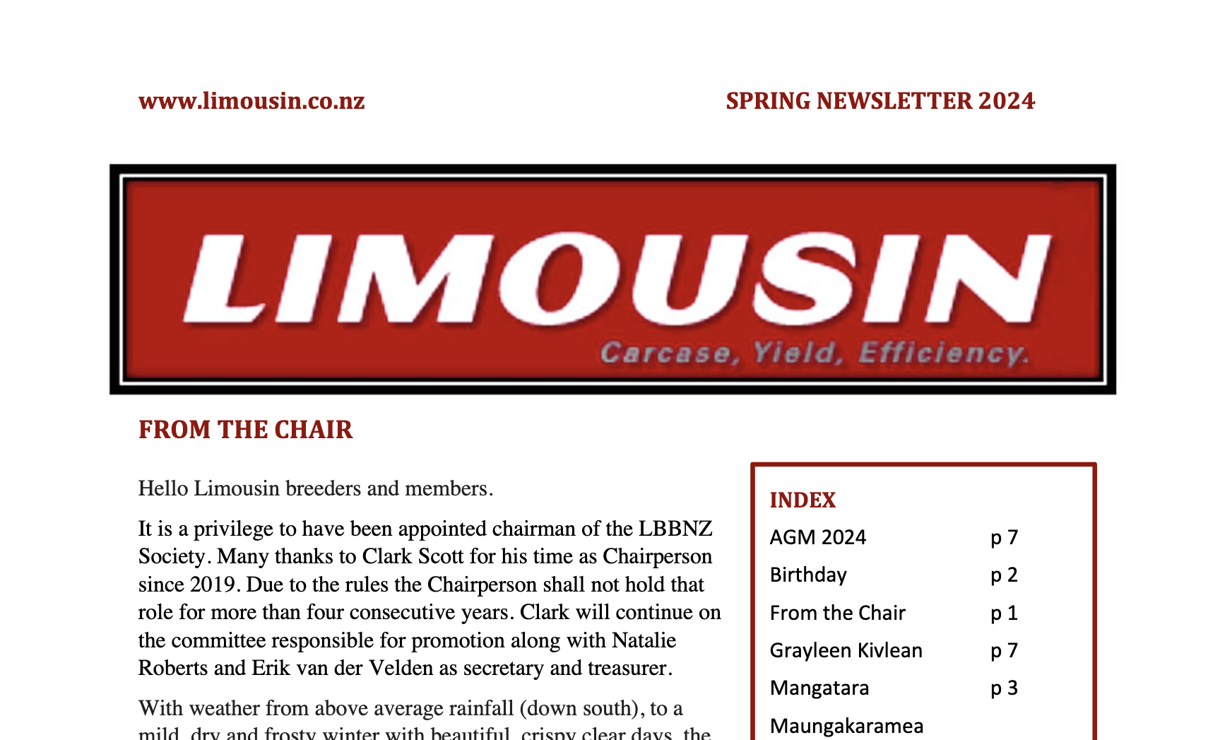 NZ Limousin Spring Newsletter 2024 – Limousin NZ